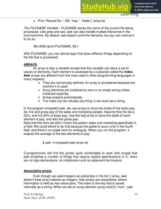 Awk-An Advanced Filter | PDF