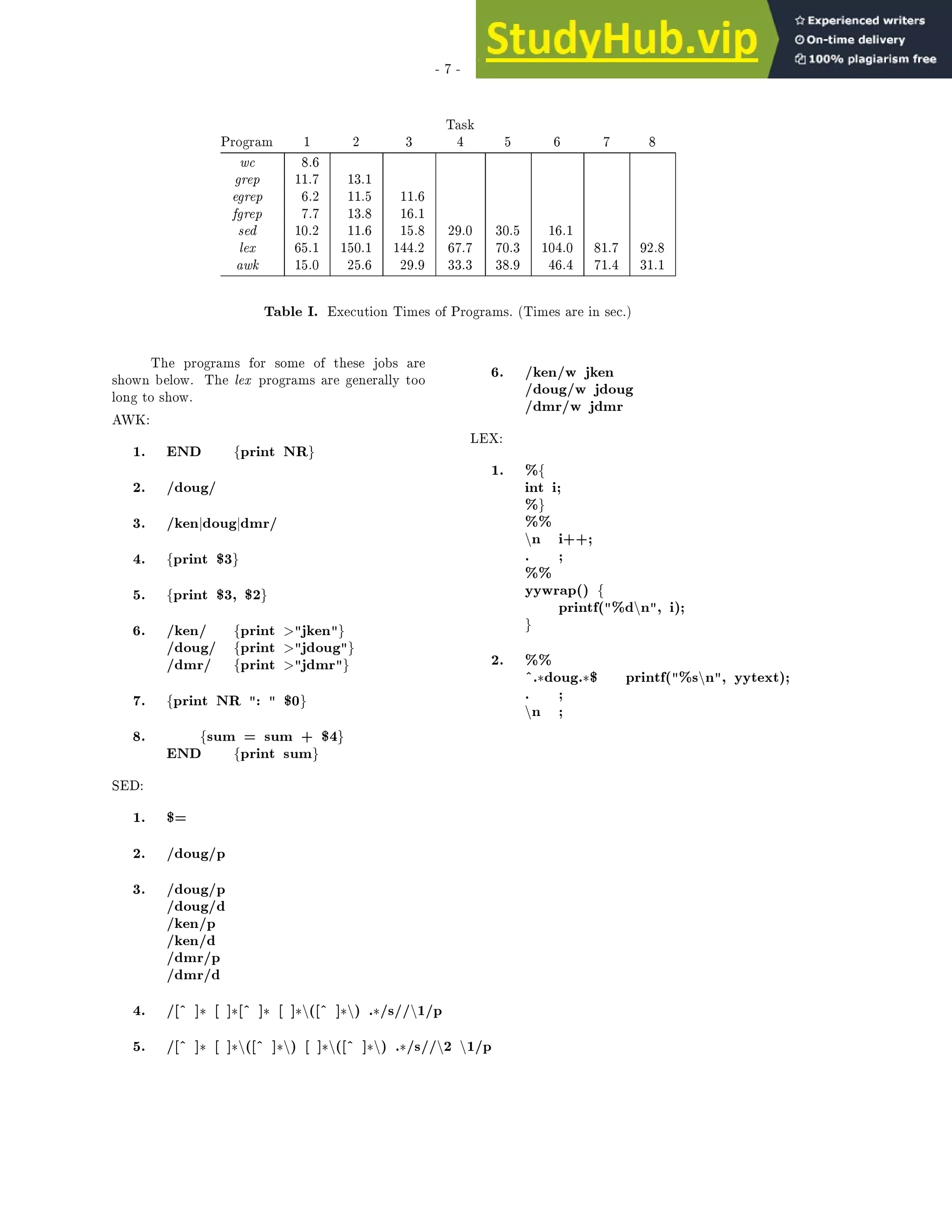 Awk --- A Pattern Scanning And Processing Language (Second Edition) | PDF