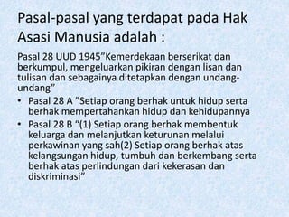 HAK ASASI MANUSIA | PPTX