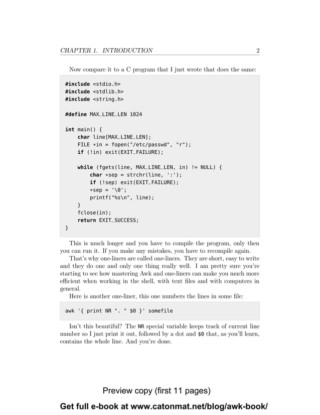 Awk Unix Utility Explained | PDF