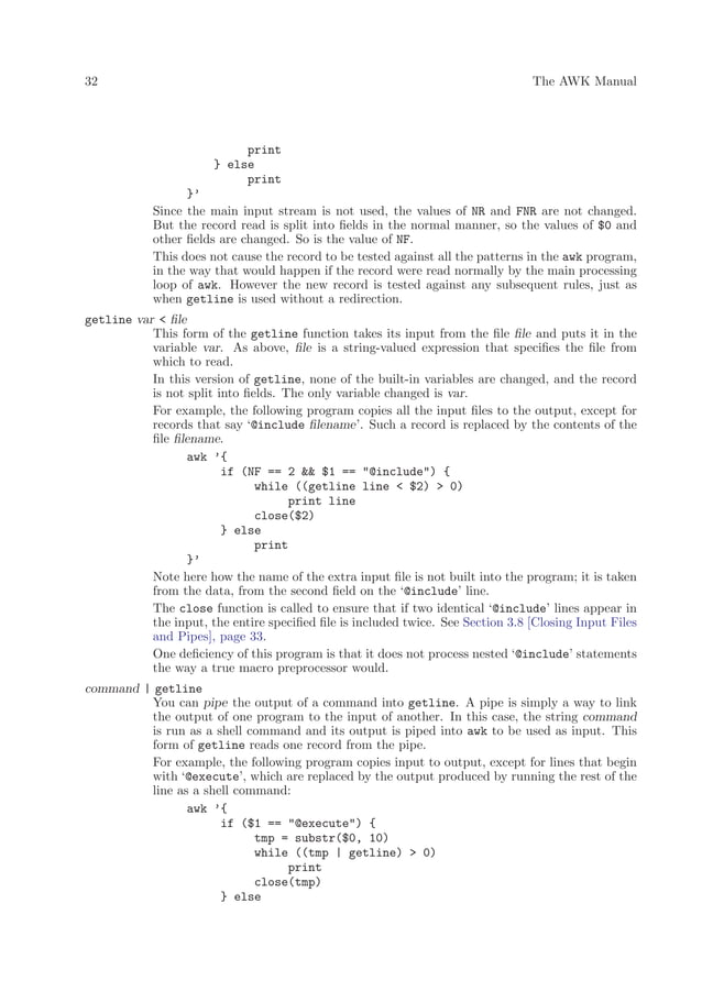 AWK manual | PDF