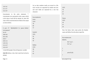 Awk programming | DOCX