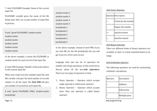 Awk programming | DOCX