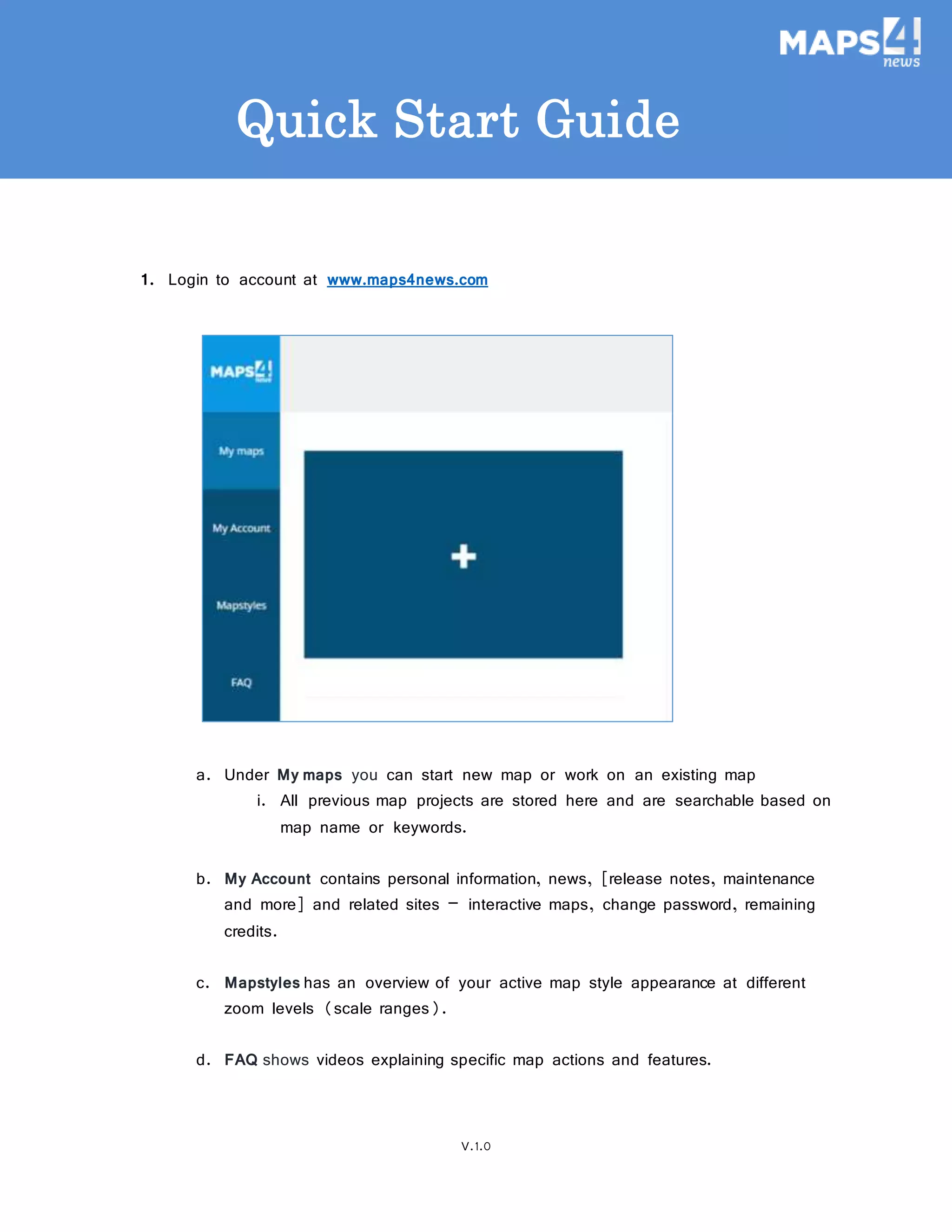 Quick Start Guide to Maps4News | DOCX