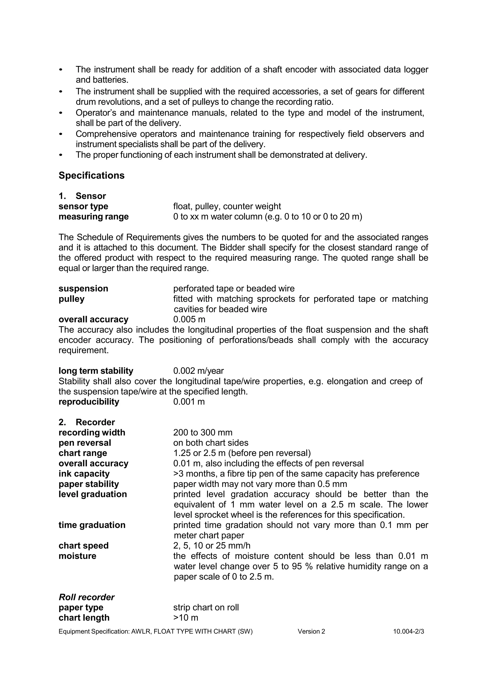 Awlr, float type with chart (sw) | PDF