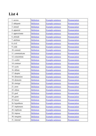 AWL Academic Word List - Workbook 01: Guided Listening Practice for Pre ...