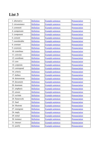 AWL Academic Word List - Workbook 01: Guided Listening Practice for Pre ...