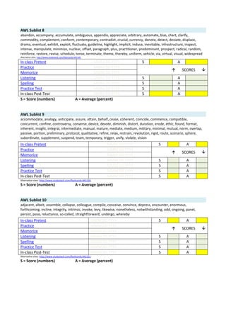 AWL Academic Word List - Workbook 03: Guided Self-Testing for Pre ...