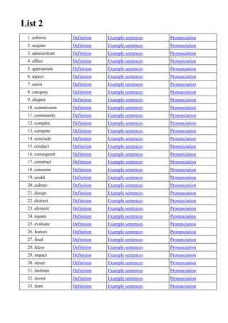 Academic Word List (AWL) Three Workbooks for Pre-University Students ...