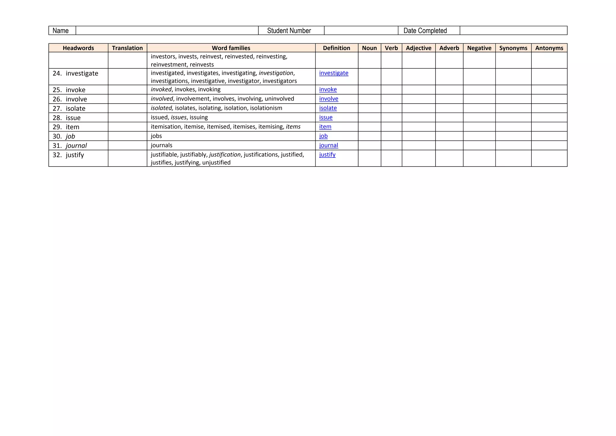 Academic Word List (AWL) Three Workbooks for Pre-University Students | PDF