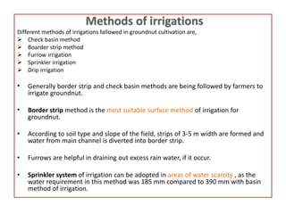 water management in groundnut | PPTX