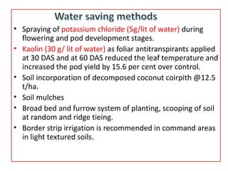 water management in groundnut | PPTX