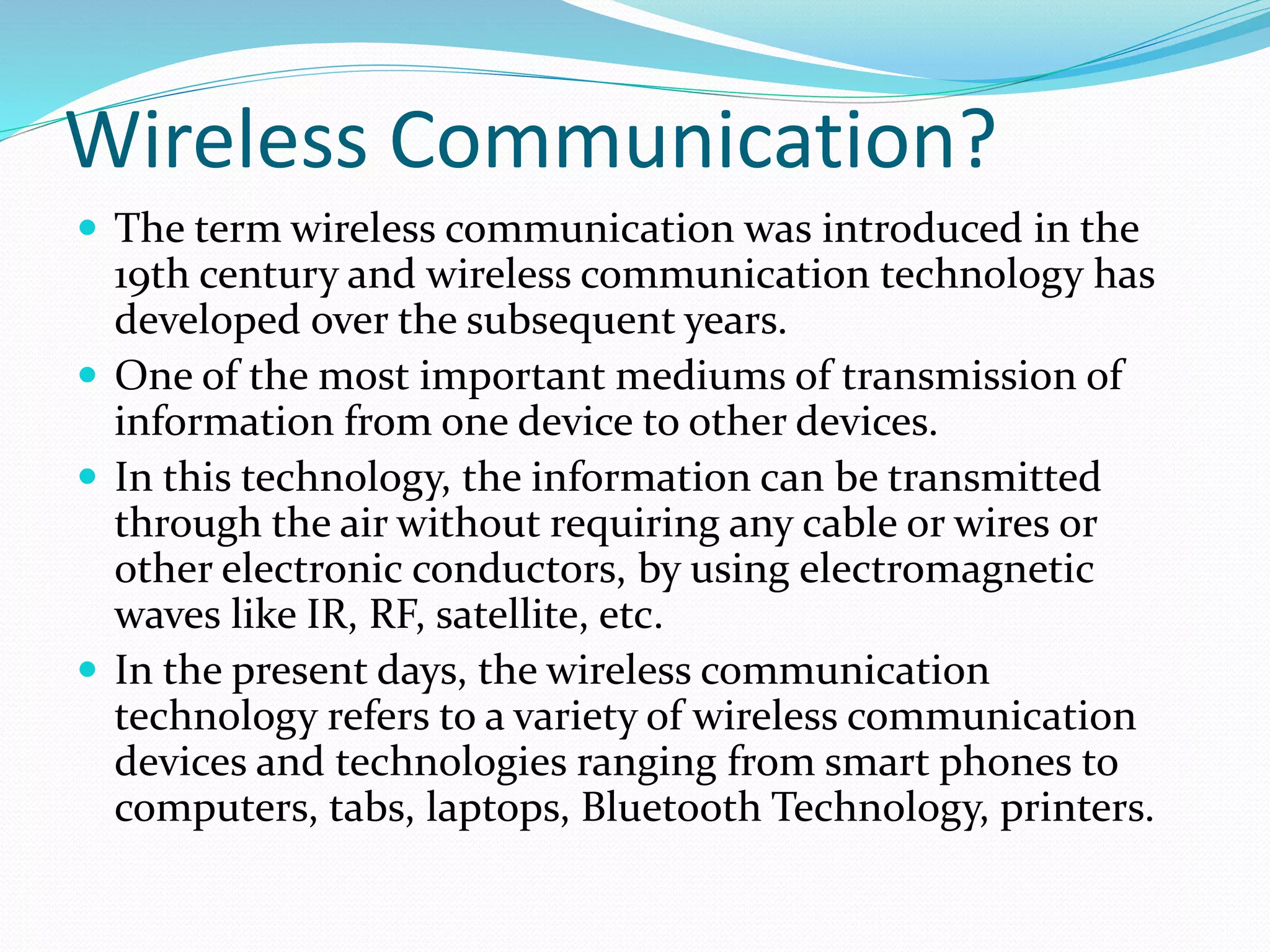 Wireless communication | PPTX