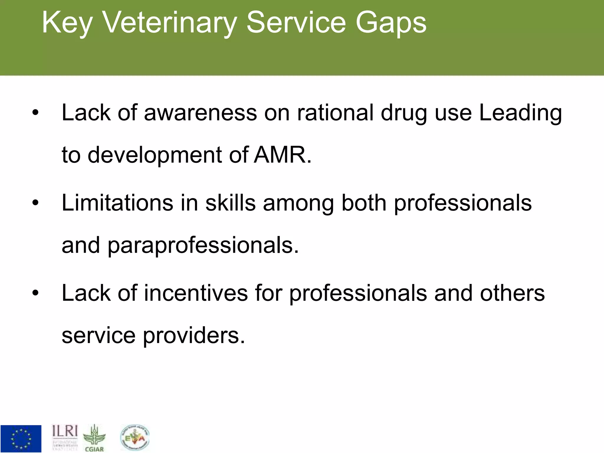 Key gaps identified in veterinary service delivery | PPTX