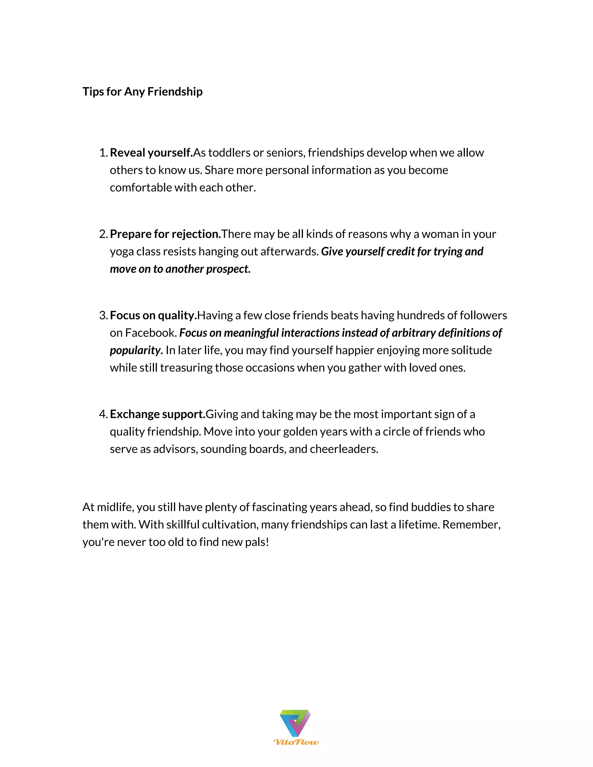 A womans guide to mid life friendships | PDF