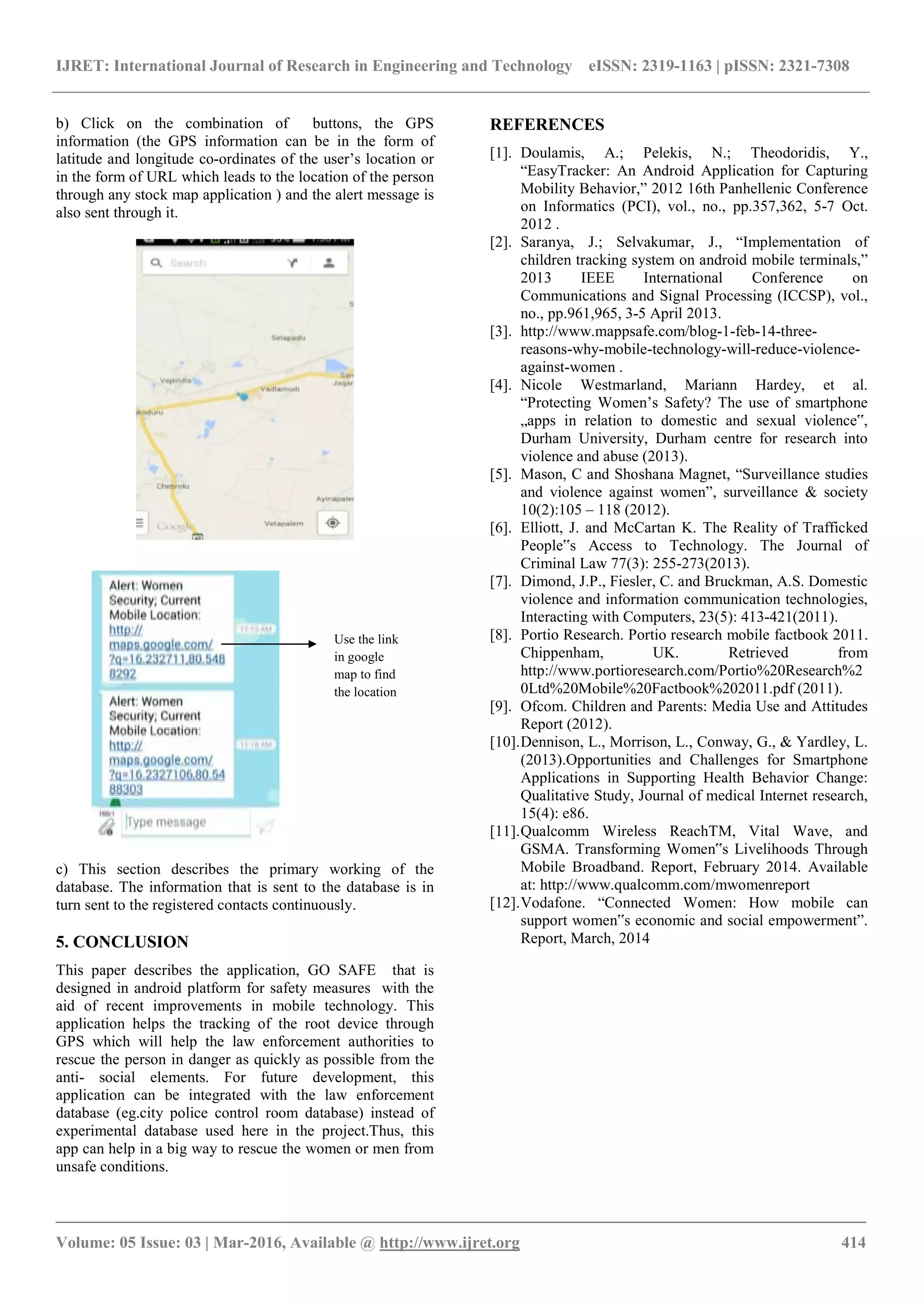 A women secure mobile app for emergency usage (go safe app) | PDF