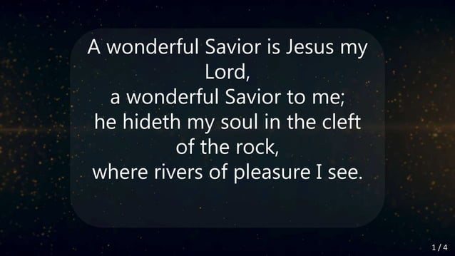 A wonderful savior is jesus my lord | PPT