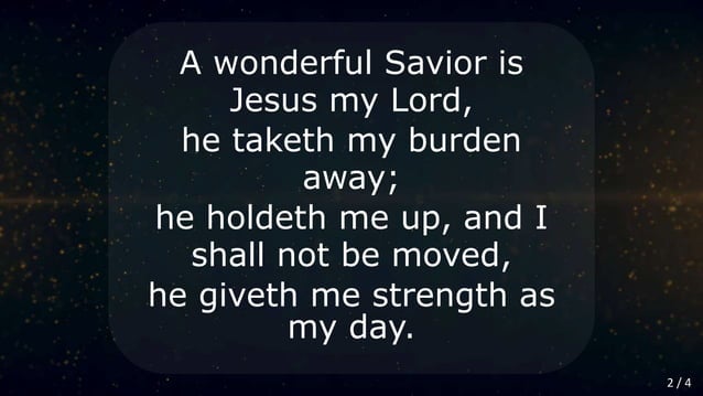 A wonderful savior is jesus my lord | PPT