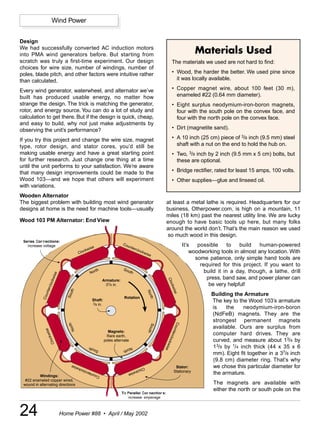 A wooden 100 watt wind generator | PDF