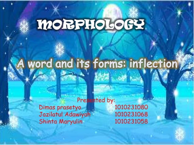 A word and its forms inflection | PPTX