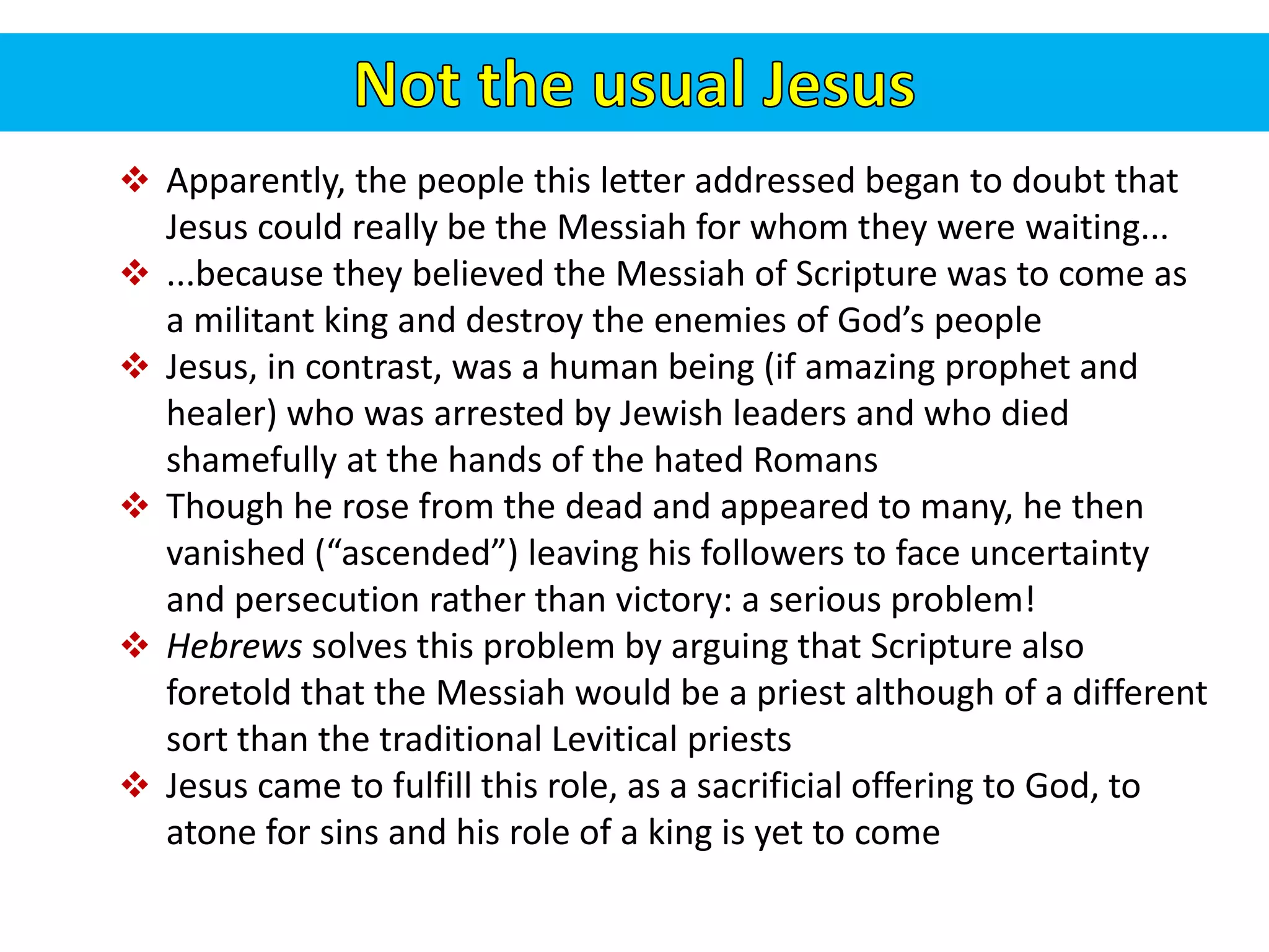 A Word Of Exhortation- Hebrews | PPTX