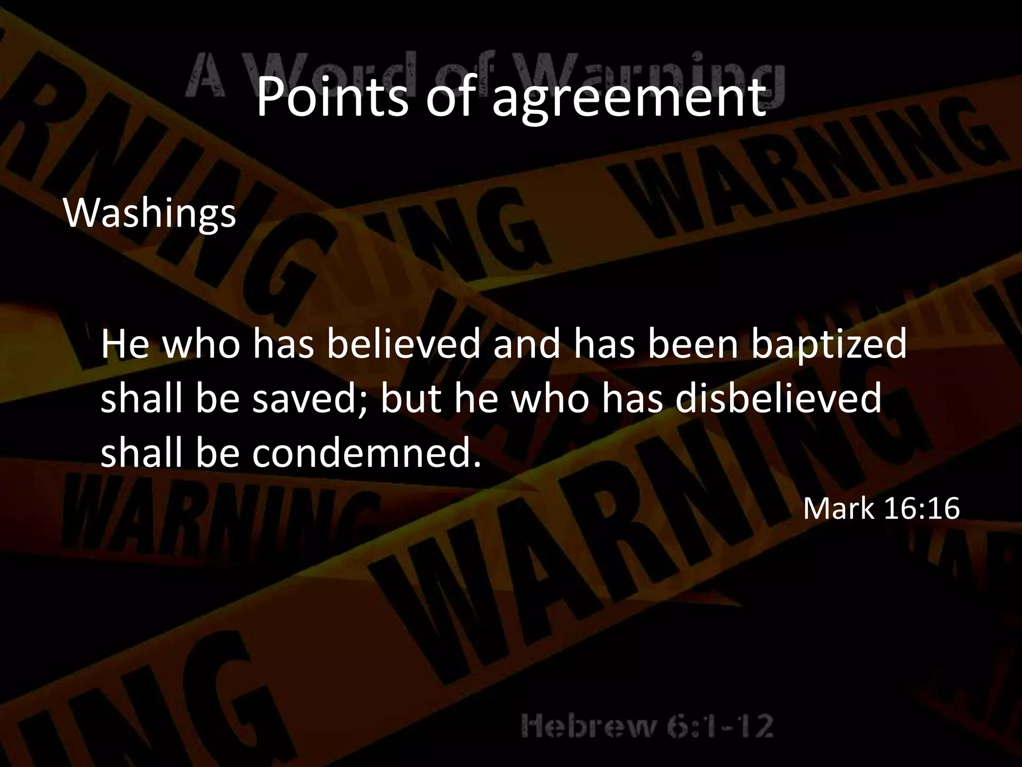 A Word of Warning Hebrews 6:1-12 | PPTX