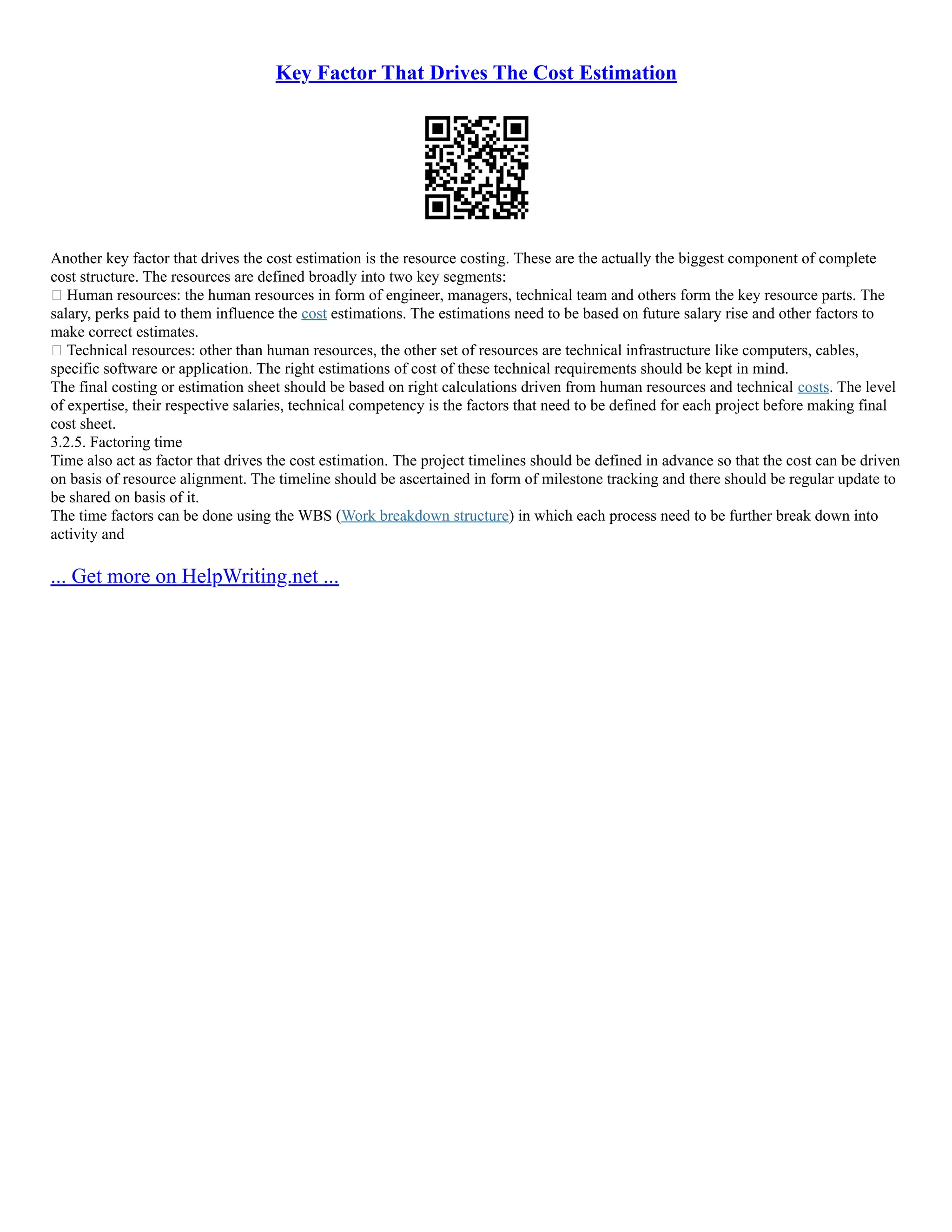 A Work Breakdown Structure ( Wbs ) | PDF