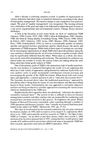 A working definition for total quality management (tqm) researchers | PDF