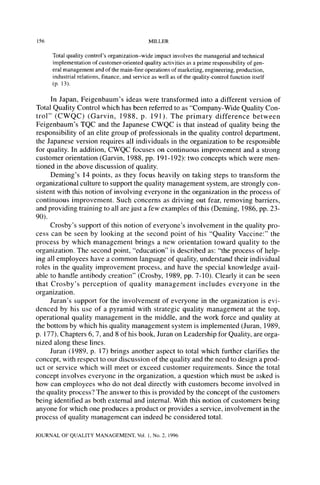 A working definition for total quality management (tqm) researchers | PDF