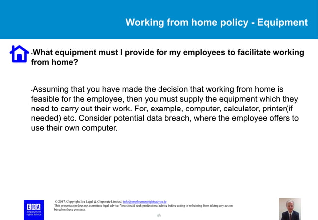 A working from home policy | PPTX | Remote Working | Careers