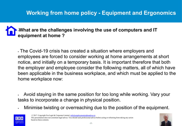 A working from home policy | PPTX | Remote Working | Careers