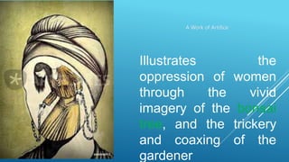 A WORK OF ARTIFICE. a study of poem pptx | PPTX