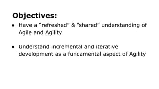 A Workshop on Agility | PPT