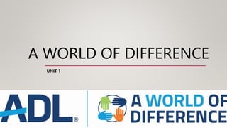 A WORLd OF DIFFERENCE.pptx ppt on speaking about differences | PPTX