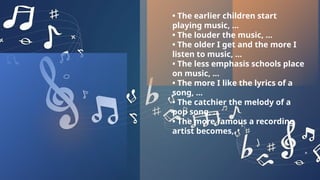 Different types of adjectives and phrases to talk about music and ...