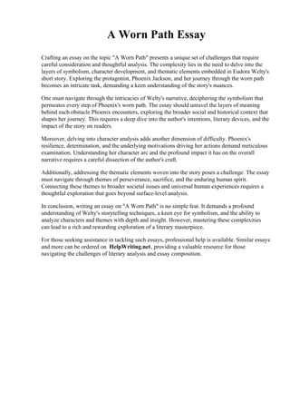 A Worn Path Essay.pdf