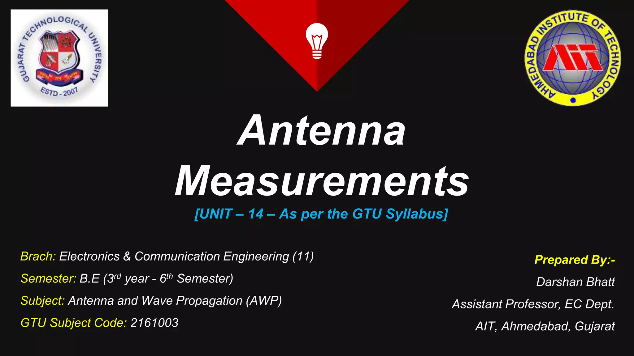 Antenna Measurements | PPTX