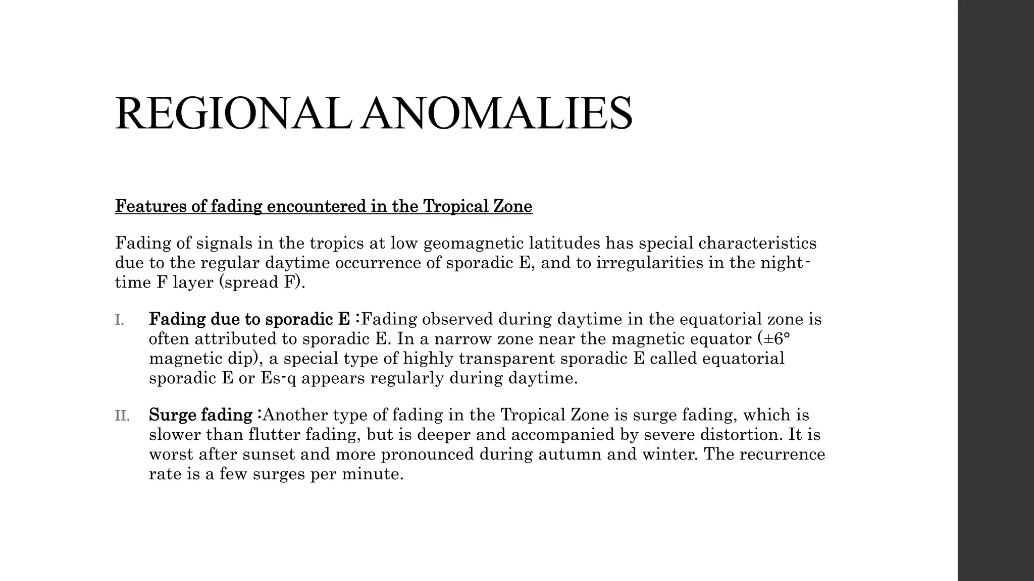 ANTENNA AND WAVE PROPAGATION: IONOSPHERIC FADING EFFECT | PPT