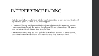 ANTENNA AND WAVE PROPAGATION: IONOSPHERIC FADING EFFECT | PPT