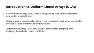 AWP antenna arrays and wave propagations | PPTX