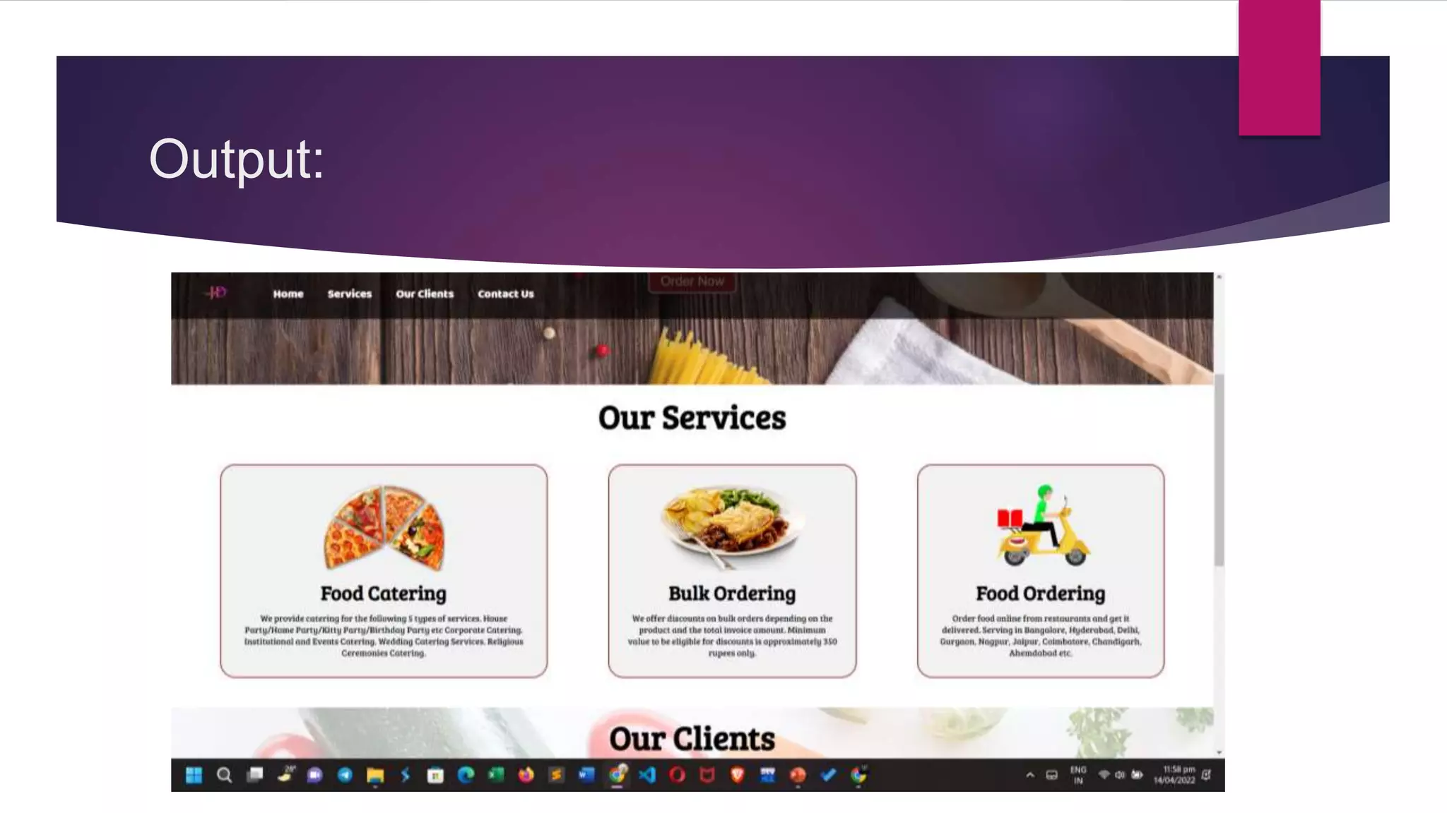 Food Ordering System | PPTX