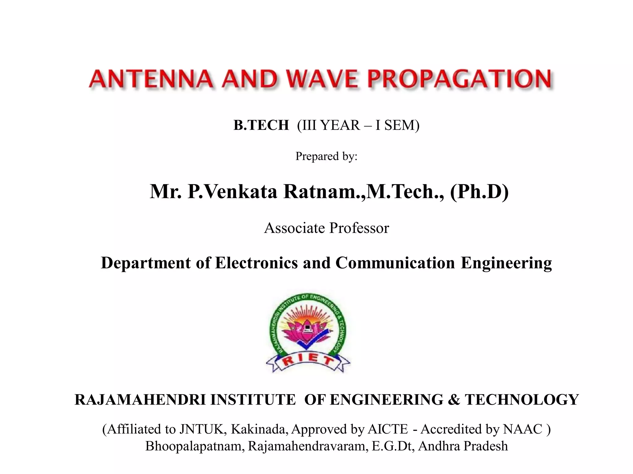 Antennas and Wave Propagation | PDF | Physics | Science