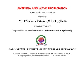 Antennas and Wave Propagation | PPT