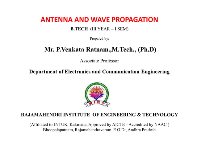 Antennas and Wave Propagation | PDF | Physics | Science