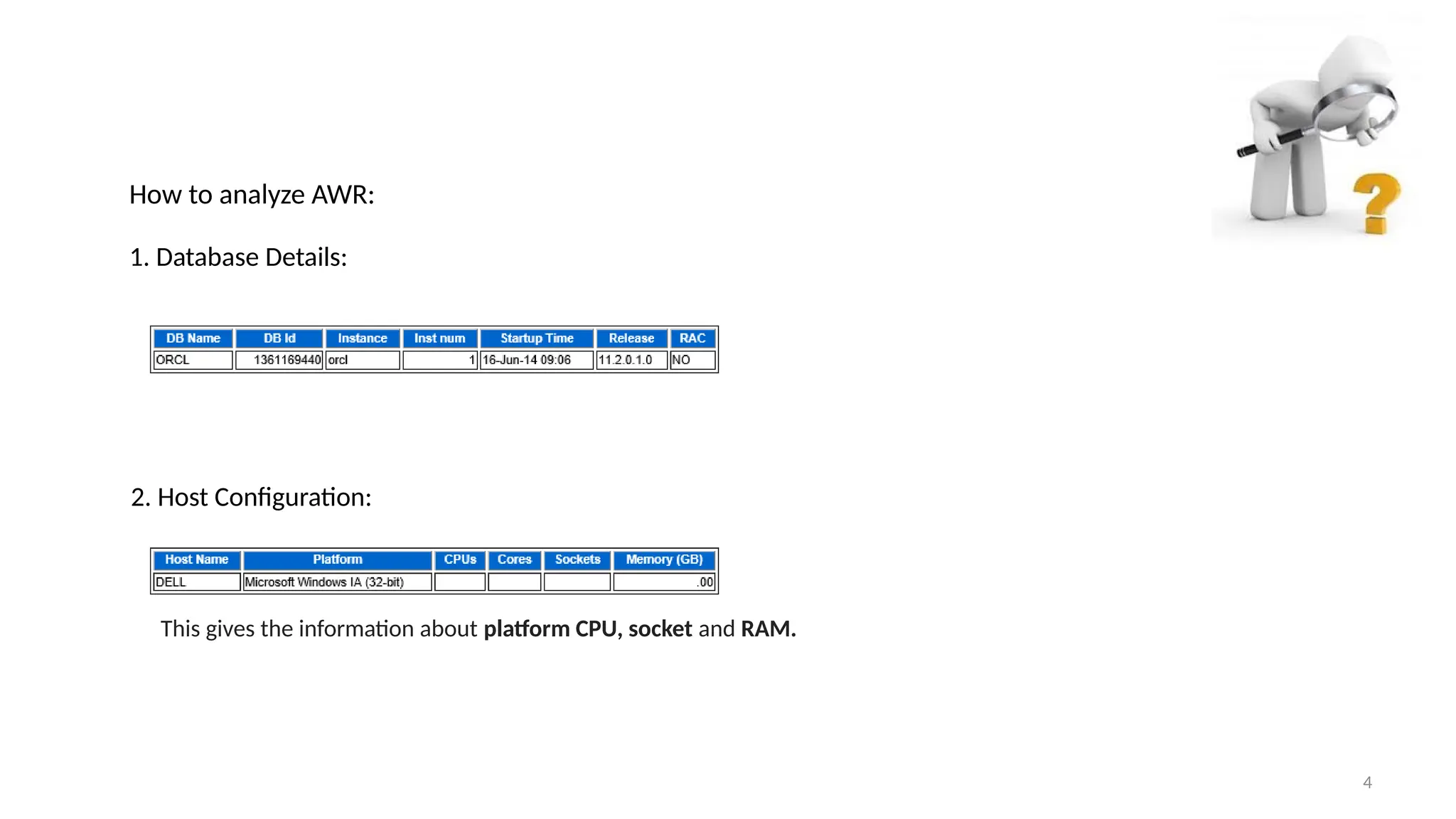 Howtoreadanduseoracleawrreportpptx Databases Computer Software And Applications