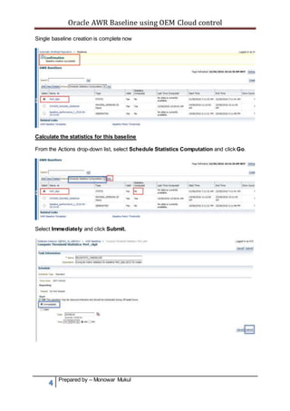 Oracle AWR baseline - Basic | DOCX | Cloud Computing | Internet