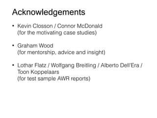 Awr1page - Sanity checking time instrumentation in AWR reports | PDF