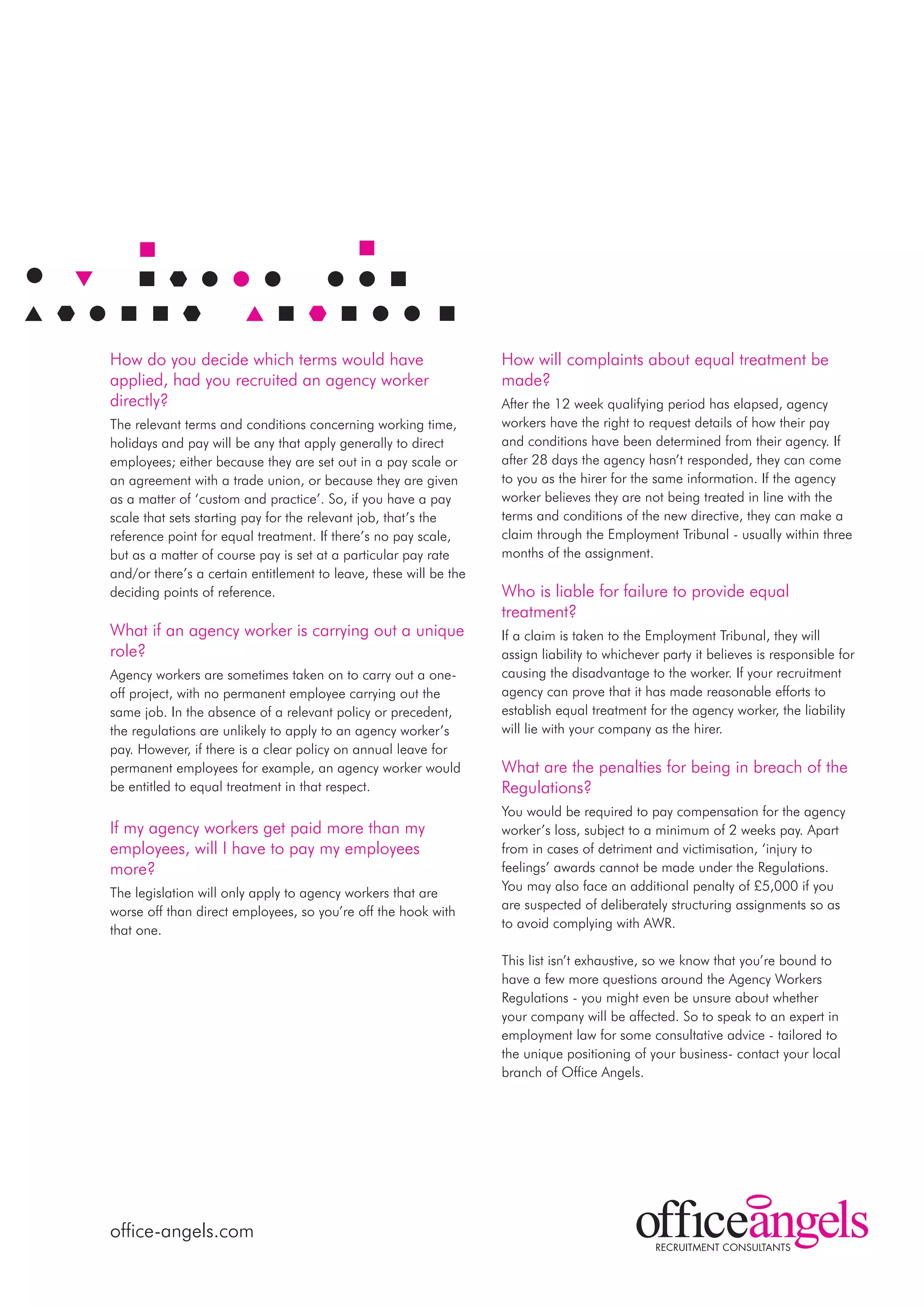 Agency Workers Regulations - Employer Guide | PDF