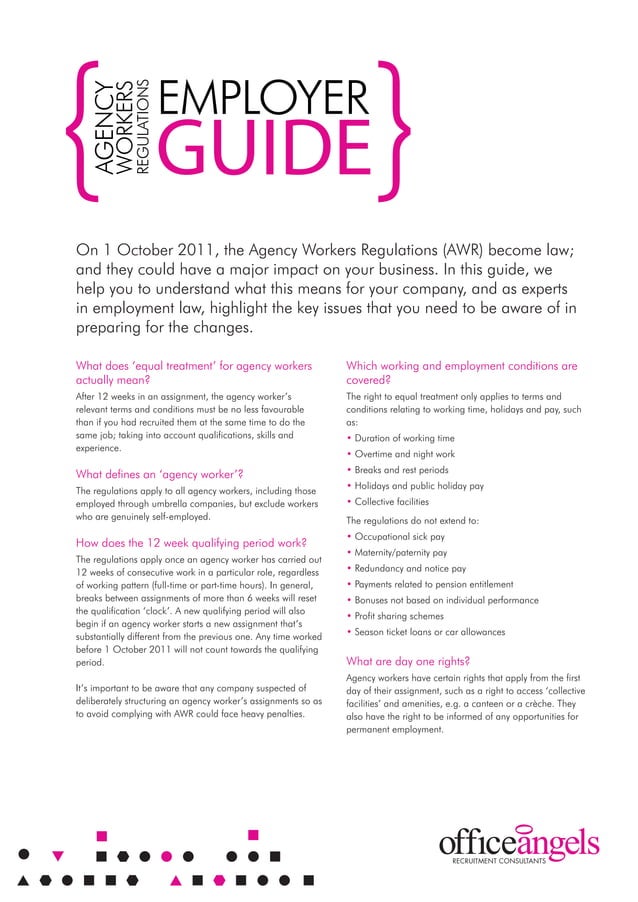Agency Workers Regulations - Employer Guide | PDF