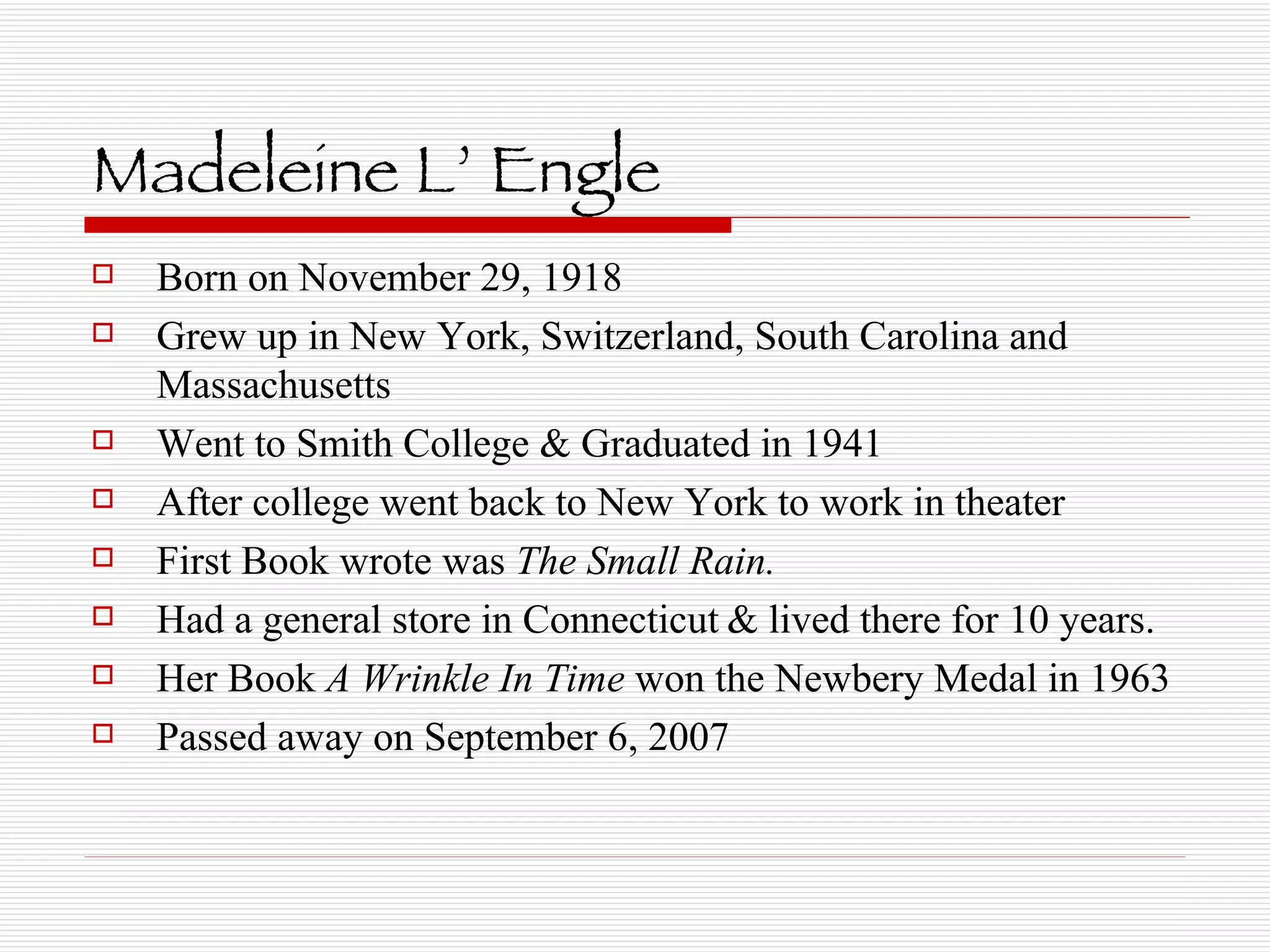 A Wrinkle In Time | PPT
